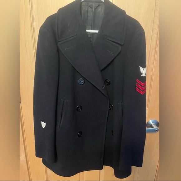 US Coast Guard | Jackets & Coats | Mens Us Coast Guard Pea Coat Blue ...